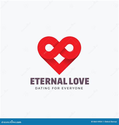 Eeuwig Liefde Abstract Vectorteken Embleem Of Logo Template