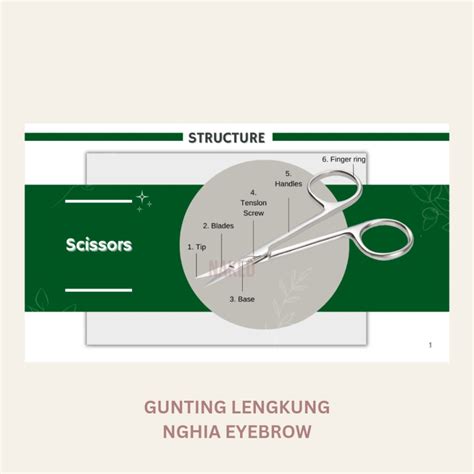 Gunting Eyebrow Lengkung Eyelash NGHIA Premium Quality NAKED INDONESIA