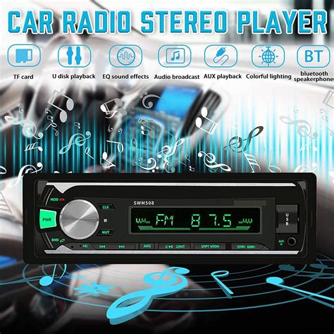 Buy Din Bluetooth Autoradio Car Player Led Stereo Radio In Dash Fm Aux Input Receiver Usb Sd