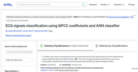 Ecg Signals Classification Using Mfcc Coefficients And Ann Classifier