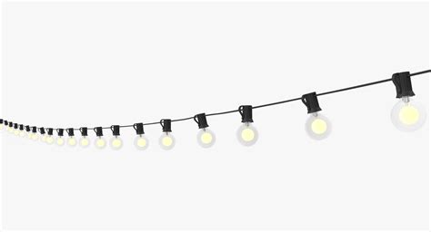 3d String Lights Model