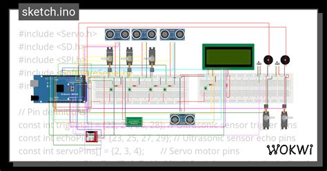 Gsm Servo Ultrasonic Push Button Sd Card Wokwi Esp32 Stm32