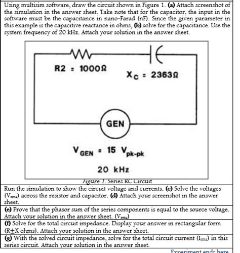 Solved Using Multisim Software Draw The Circuit Shown In Chegg