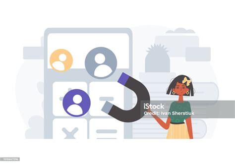 여자 친구는 그의 다리 음악가에서 수확 아종 둘레를 자랑하는 H 연기를 가지고 있습니다 시간 개념입니다 트렌디한 스타일 벡터 일러스트레이션 개체 그룹에 대한 스톡 벡터 아트