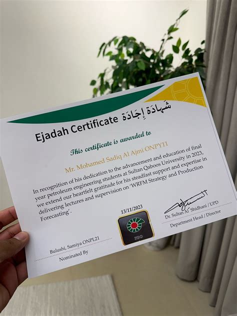 Mohamed Sadiq Al Ajmi On Linkedin Delighted To Be Recognized For My Commitment To Advancing And