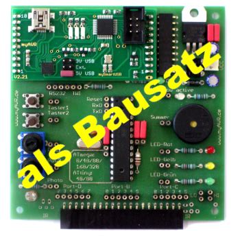 MyAVR Mikrocontroller Shop MyAVR Board MK2 Bausatz