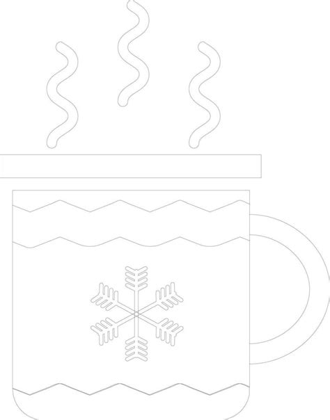 Mug Decorated With Snowflake 24236843 Vector Art At Vecteezy