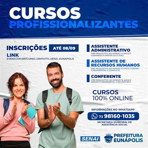 Prefeitura E Senai Oferece Cursos Profissionalizantes Gratuitos Em