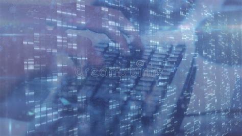 Animation Of Data Processing Over Hands Typing On Computer Keyboard Stock Footage Video Of