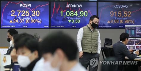 코스피 반등 출발2720선 회복 연합뉴스