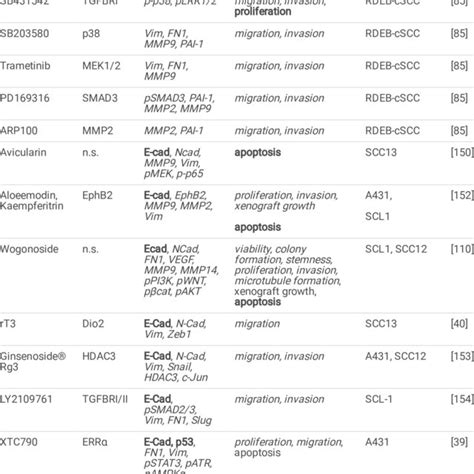 Drugs And Their Effects On EMT Markers And Properties In CSCC Download Scientific Diagram