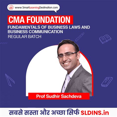 Cma Foundation Fundamentals Of Business Laws And Business Communication Regular Batch By Prof