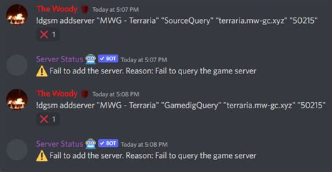 Discordgsm Doesnt Seem To Support Terraria · Issue 17 · Discordgsm