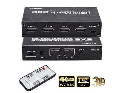 LUOM X HDMI Matrix Switch K K Hz Gbps K D P HDCP HDR YUV Control Via