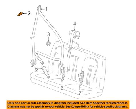 Gm Oem 09 24 Express 1500 Restraint Systems Rear Seat Belts Upper Cover