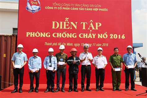 Công ty CP Tân cảng Hiệp Phước Hội nghị đánh giá nội bộ an ninh cảng biển và Diễn tập phòng