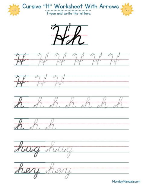 Cursive H Letter