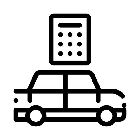 Smart Car Key Icon Vector Outline Illustration 17430307 Vector Art At