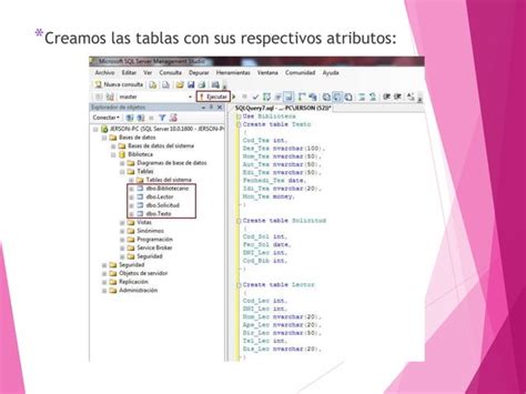 Creacion De Tablas Sql PPT Descarga Gratuita