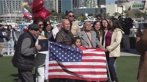 Nearly 600 People Become American Citizens At Large Scale Ceremony At