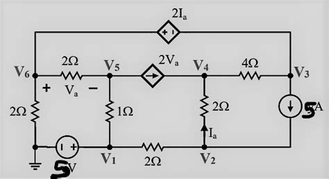 solved for the circuit shown below find the voltages v1