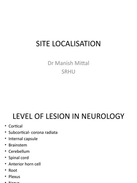 Localisation In Neurology Pdf Weakness Cerebral Cortex