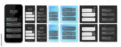Push Notification Message On Mobile Phone On Light Background Smartphone Mobile Phone Sms Popup