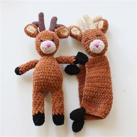 Crochet Deer Pattern Pack 2 In 1 Crochet Pattern Bundle Fawn Amigurumi And Lovey Crochet