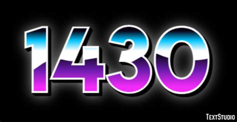 1430 Text Effect and Logo Design Number