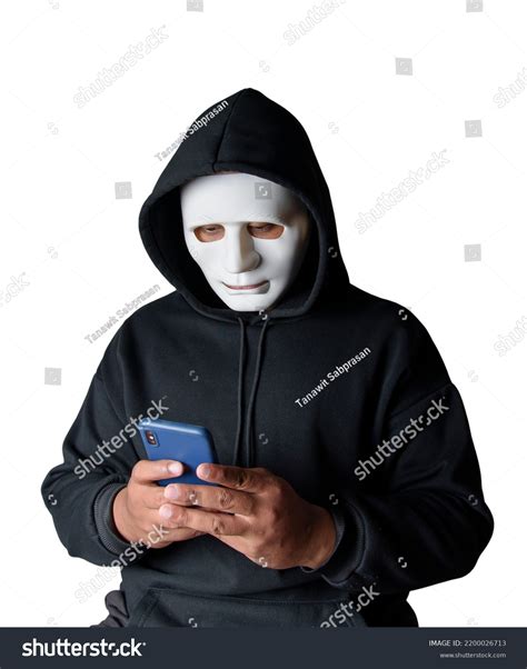 Anonymous Masked Hacker Using Smartphones Penetrate Stock Photo Shutterstock