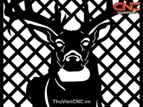 File cnc thiết kế cửa sắt sổ hình còn nai