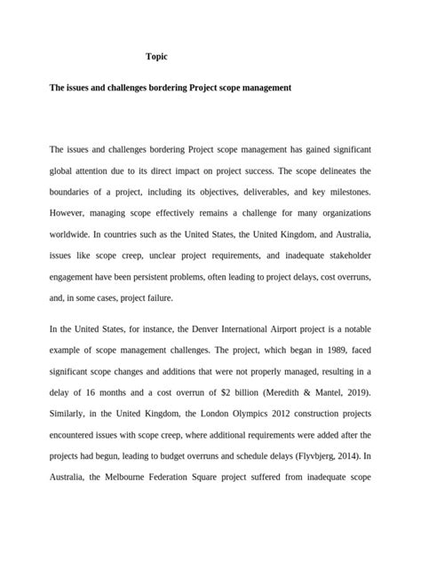 Topic Pdf Project Management Nigeria