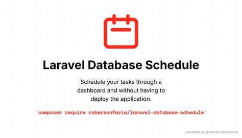 Github Robersonfarialaravel Database Schedule Manage Your Laravel Task Scheduling In A