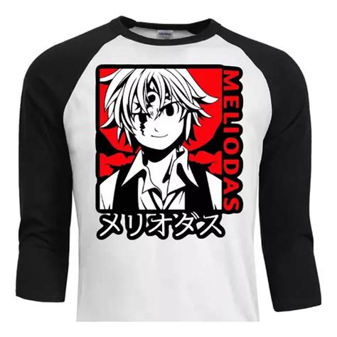 Polera Meliodas Nanatsu No Taizai 100 Algodón Raglan 110 Cuotas