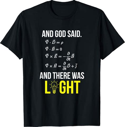 and god said maxwell s equations differential form t shirt