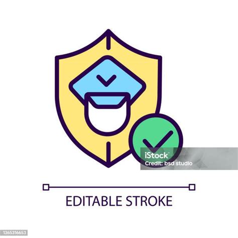 Ilustración De Icono De Color Rgb Del Funcionario De Aduanas Y Más