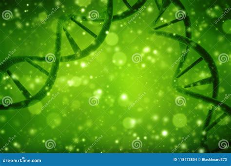 Concept Of Biochemistry With Dna Molecule In Medical Abstract Background 3d Rendering Stock