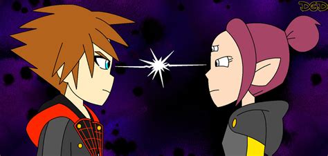 Sora And Boscha By Darkgolddrawings On Deviantart