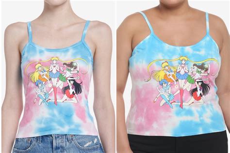 Hot Topic Sailor Moon Inner Sailor Guardians Tie Dye Girls Cami