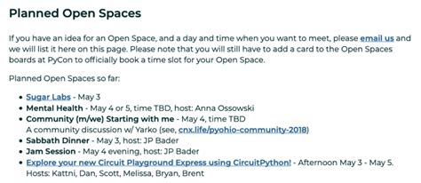 Circuitpython Open Spaces Planned For Pycon Pycon Circuitplaygroundexpress Adafruit