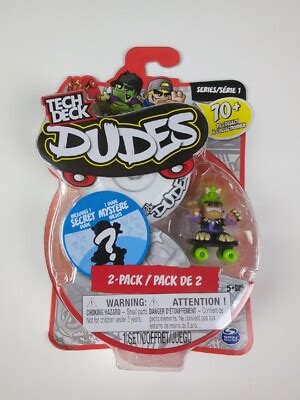 Tech Deck Dudes 2 Pack Collectible Skater Figures With Boards Ebay
