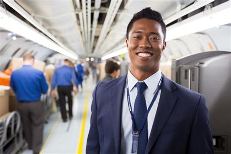 Premium Photo A Man Wearing A Name Tag That Says Lanyard