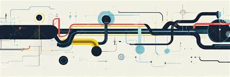 Visual Representation Of Gas Pipelines Illustrating Flow Patterns In A Minimalist Design