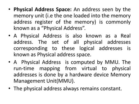 Unit 4 Memory Management Operating Systemspptx Operating Systems