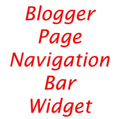 Simple Blogger Page Navigation Bar Widget Exeideas Lets Your Mind Rock