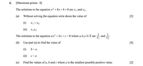 Solved Maximum Points The Solutions To The Equation Chegg