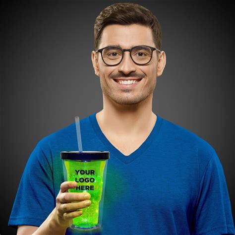 Promotional Neon Green Led Skull Cup
