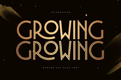 Growing Luxury Modern Art Deco Font