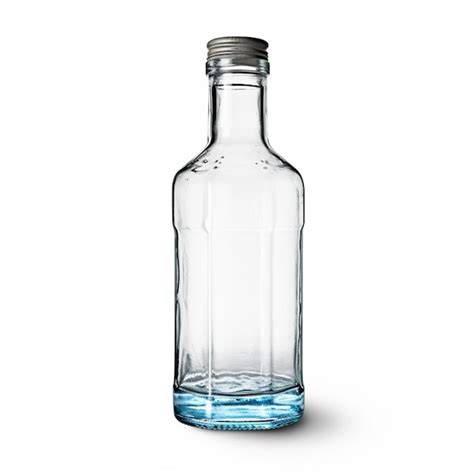 Premium Ai Image Arafed Glass Bottle With A Silver Lid On A White