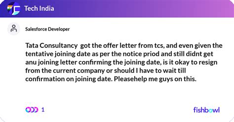 Tata Consultancy Got The Offer Letter From Tcs A Fishbowl